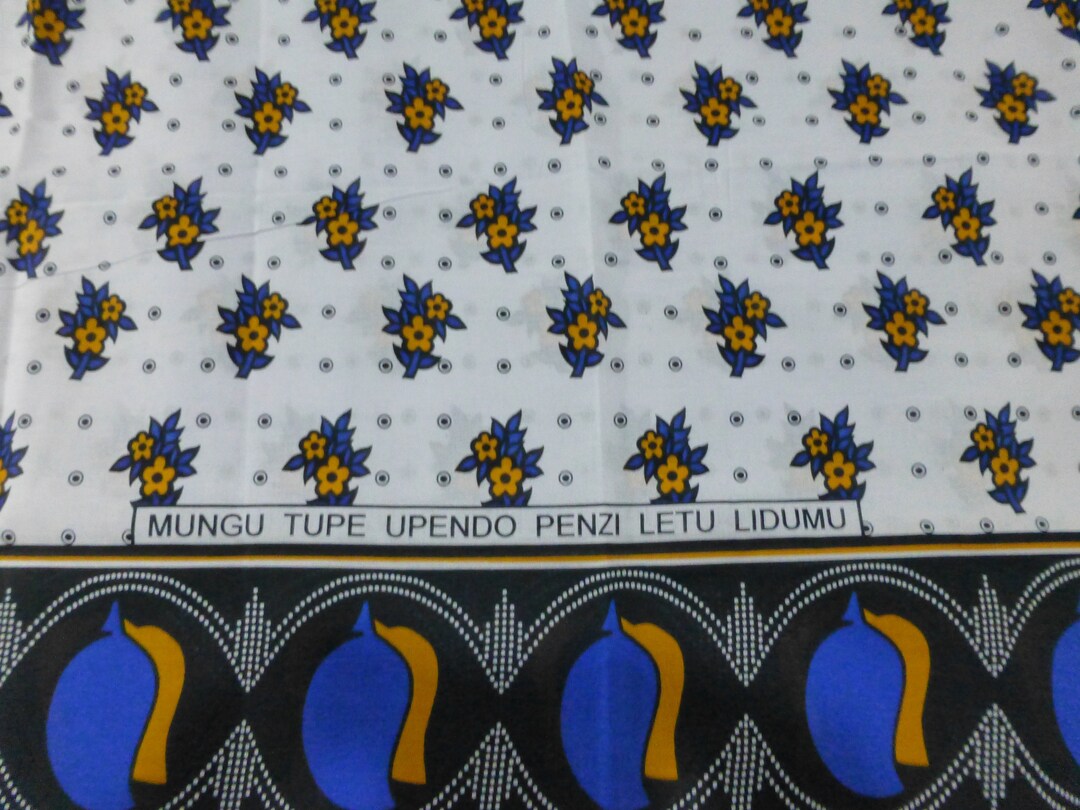 African Fabrics Kanga Khanga Sarong /fabrics for Dress &craft Making ...