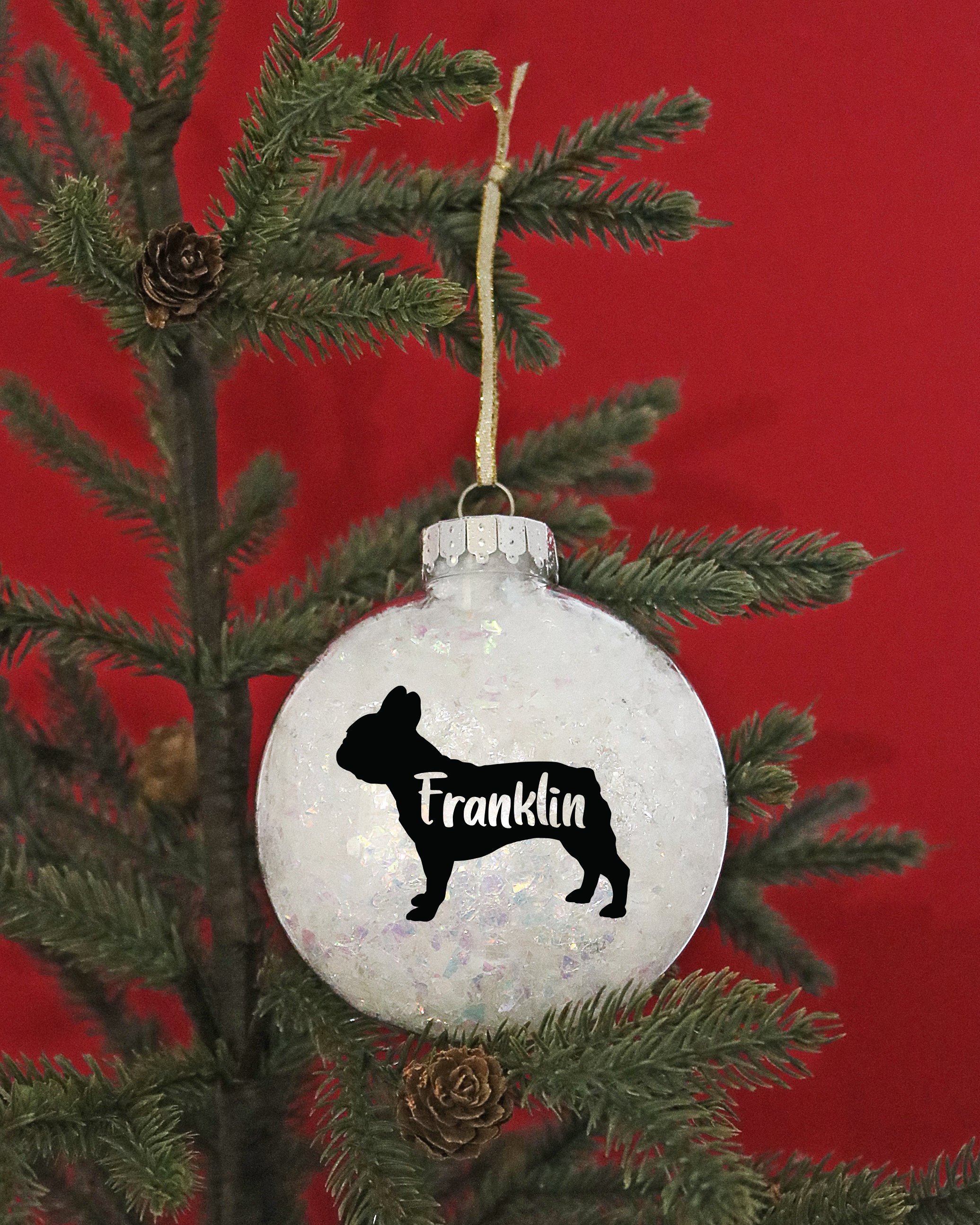 French Bulldog Ornament Frenchie Silhouette Christmas Tree | Etsy