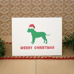 Pit Bull Christmas Card Set, Pitbull Dog Holiday Cards, Staffordshire ...
