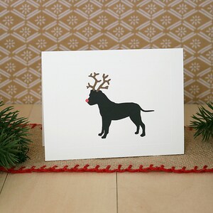 Pit Bull Christmas Card Set, Pitbull Dog Holiday Cards, Staffordshire ...