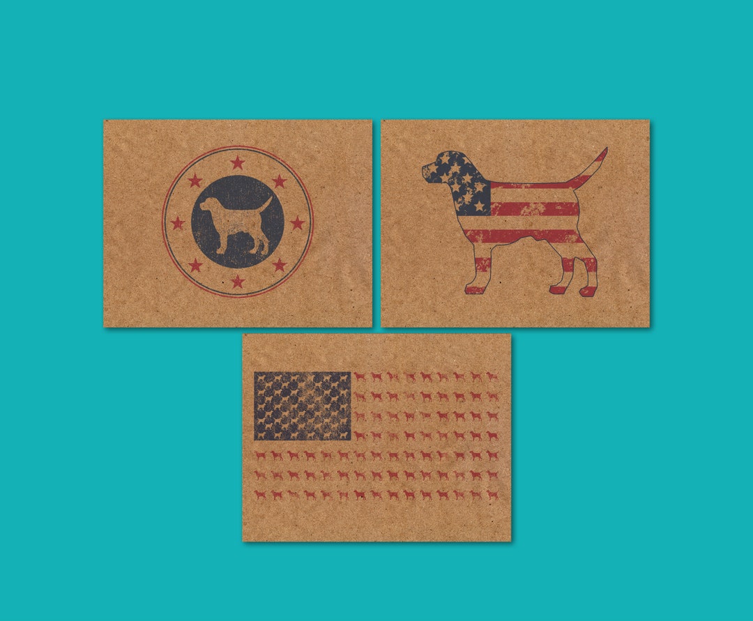 Labrador Retriever Patriotic Greeting Cards, Americana Dog Note Card ...