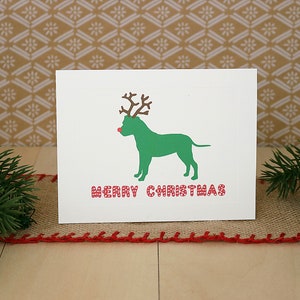 Pit Bull Christmas Card Set, Pitbull Dog Holiday Cards, Staffordshire ...