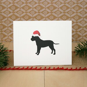 Pit Bull Christmas Card Set, Pitbull Dog Holiday Cards, Staffordshire ...