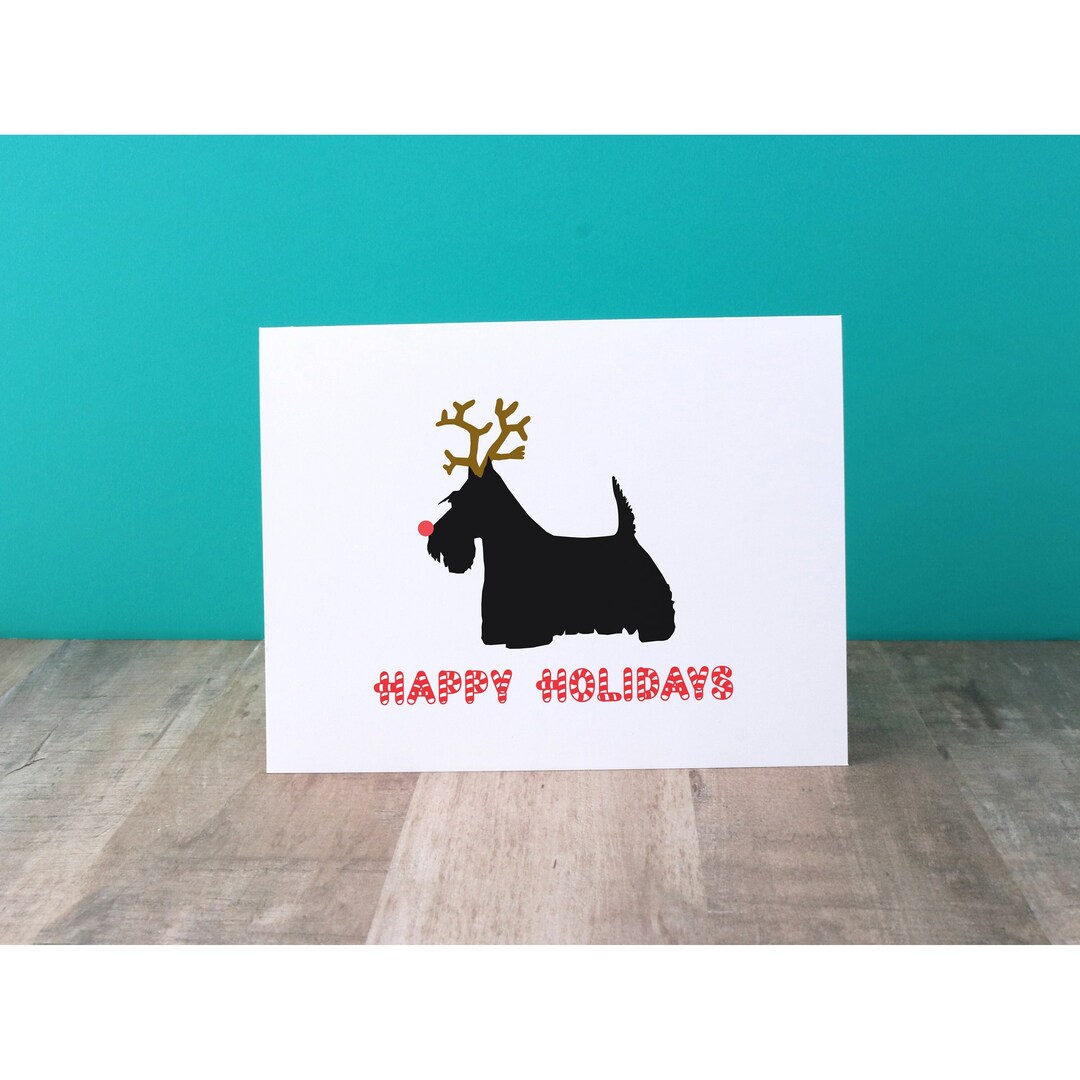 Scottish Terrier Holiday Card Pack, Scottie Dog Christmas Cards, Scotty ...