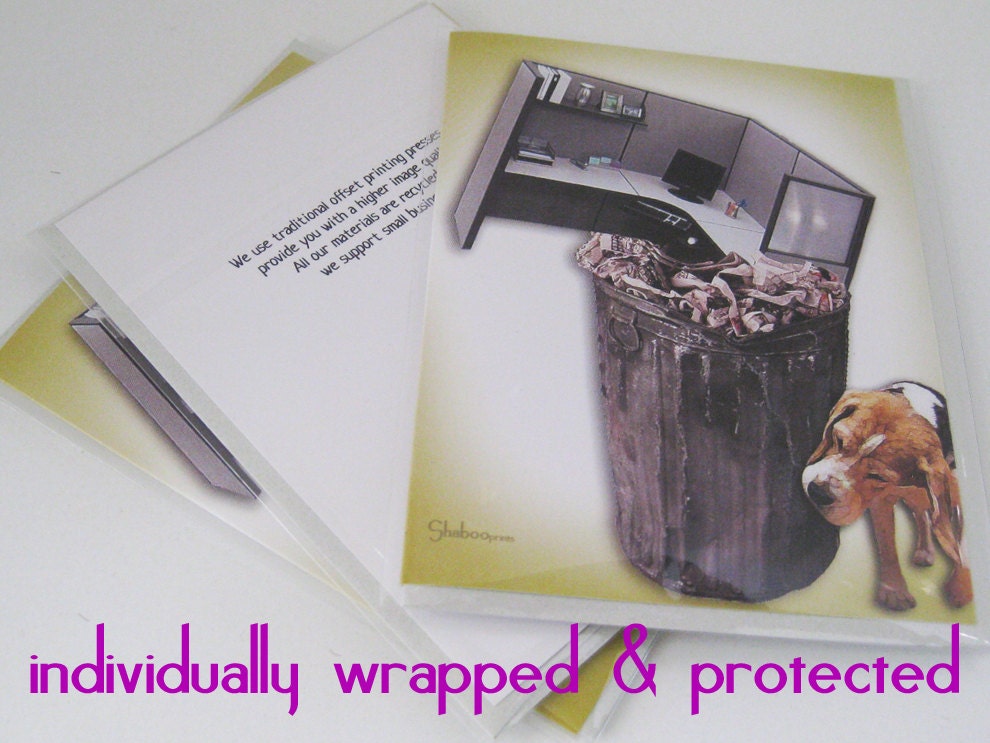 Retirement, Beagle Dog, Cubicle Waste New Beginnings Card - Etsy