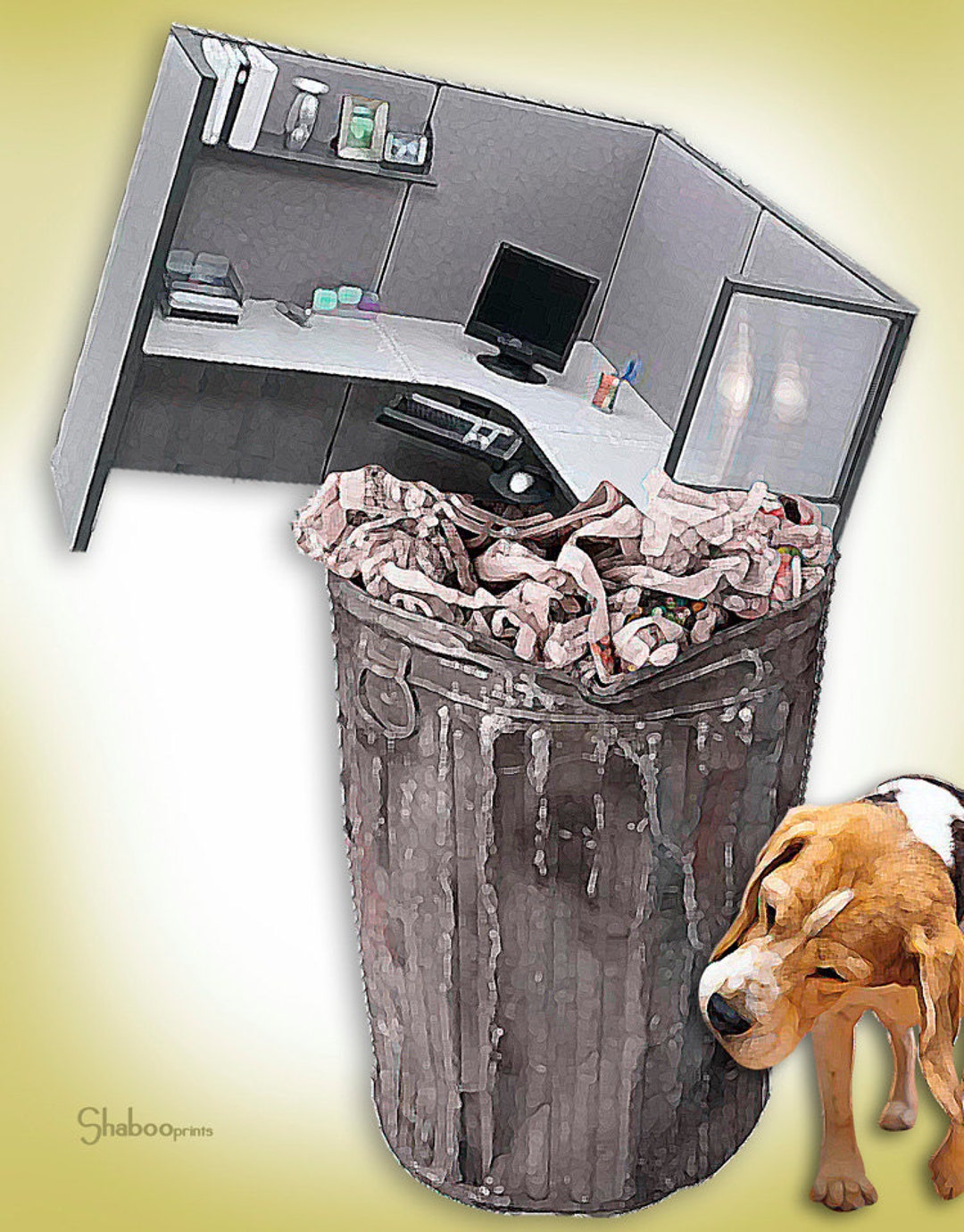 Retirement, Beagle Dog, Cubicle Waste New Beginnings Card - Etsy