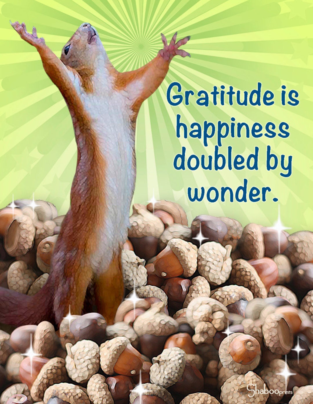 Funny Squirrel Thank You Greeting Card - Etsy