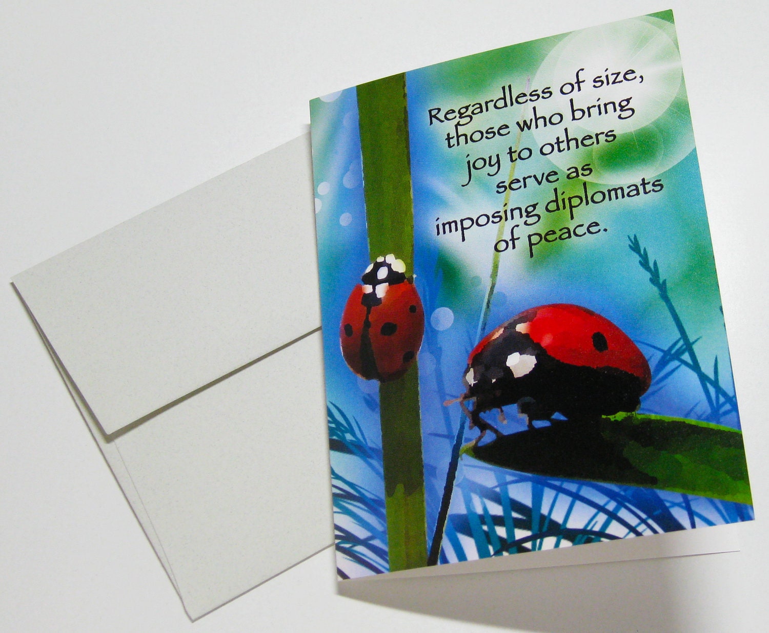 LADYBUG: Unique Blank Greeting Card - Etsy