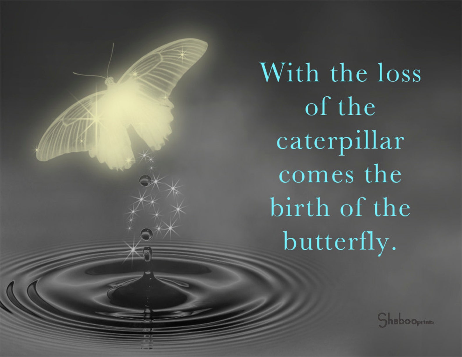 Butterfly Sympathy Card With Water Ripple - Etsy