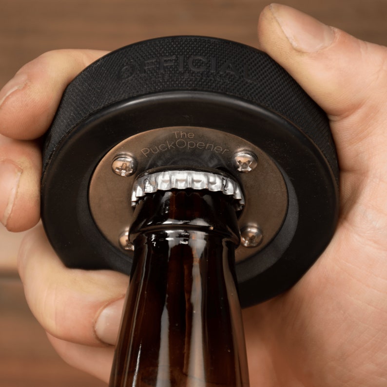 Detroit Red Wings | Bottle Opener Made From a Real Hockey Puck | Red ...
