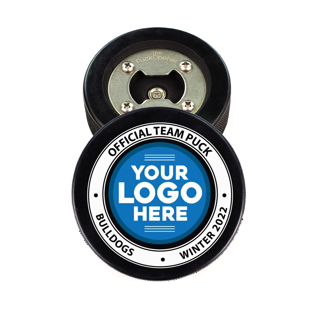 Official Team Puck | Hockey Beer Gift | Bottle Opener Made From a REAL ...