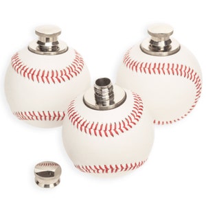 Baseball Flask Made With REAL Baseball, Baseball Gift for Dad, Baseball ...