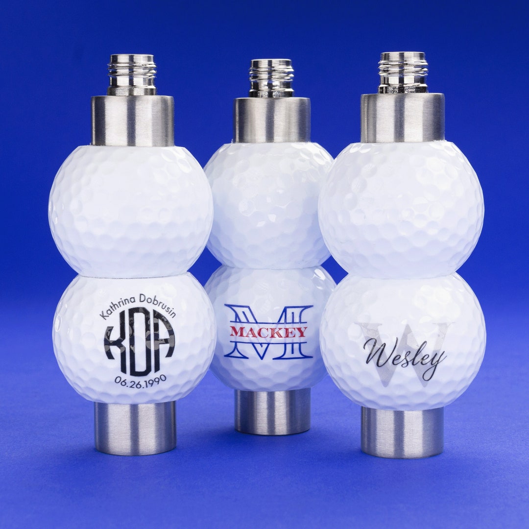 Monogram Golf Flask Made From Real Golf Balls, Golf Gifts for Men ...