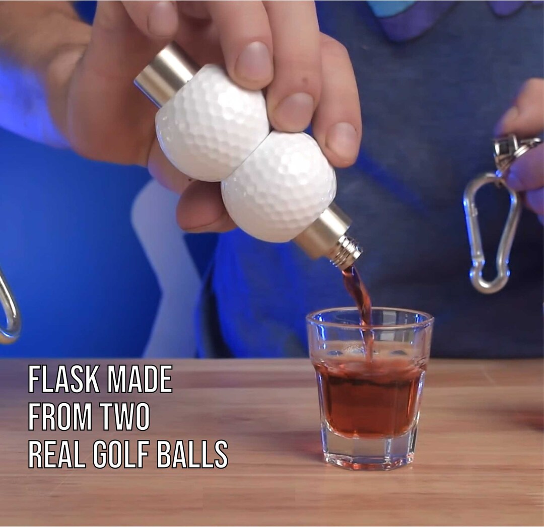 Golf Flask Made From Real Golf Balls, Golf Gifts for Men, Golfing Gifts ...