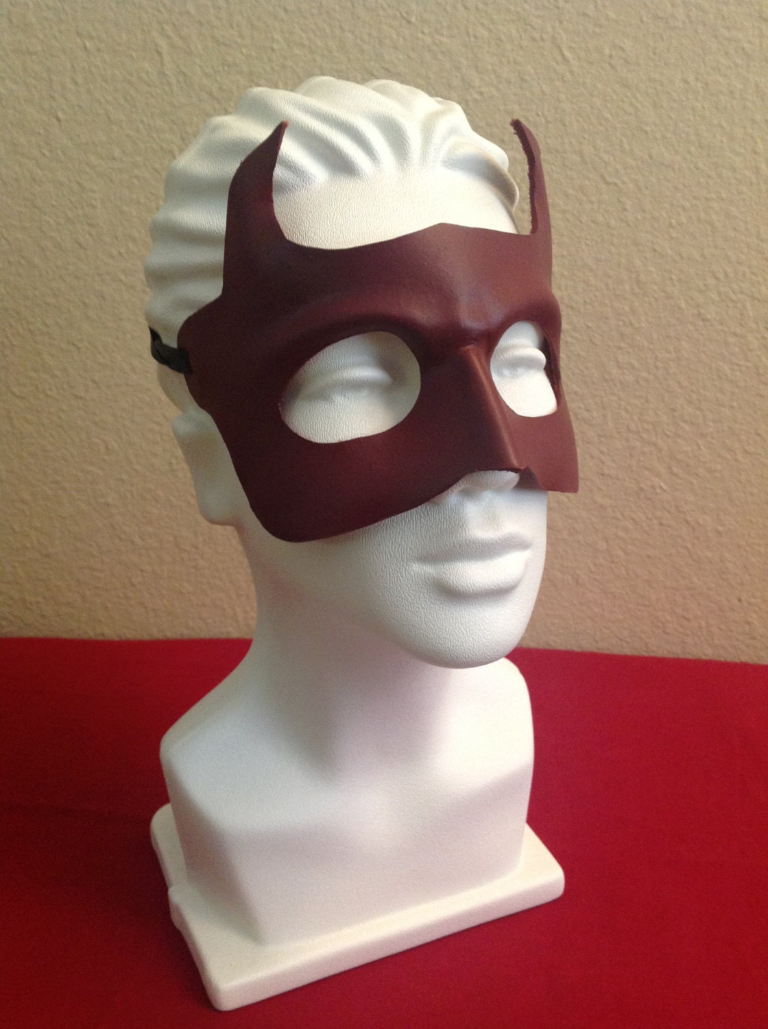 Handmade Leather ASU Sun Devil Mask-Maroon | Etsy