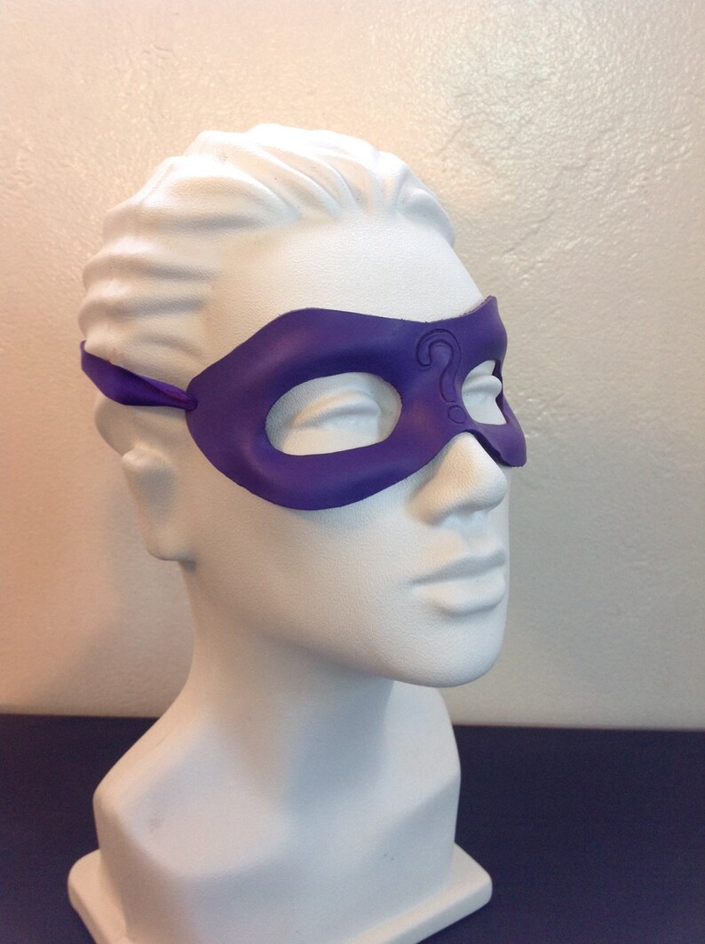 Riddler Handmade Leather Mask - Etsy