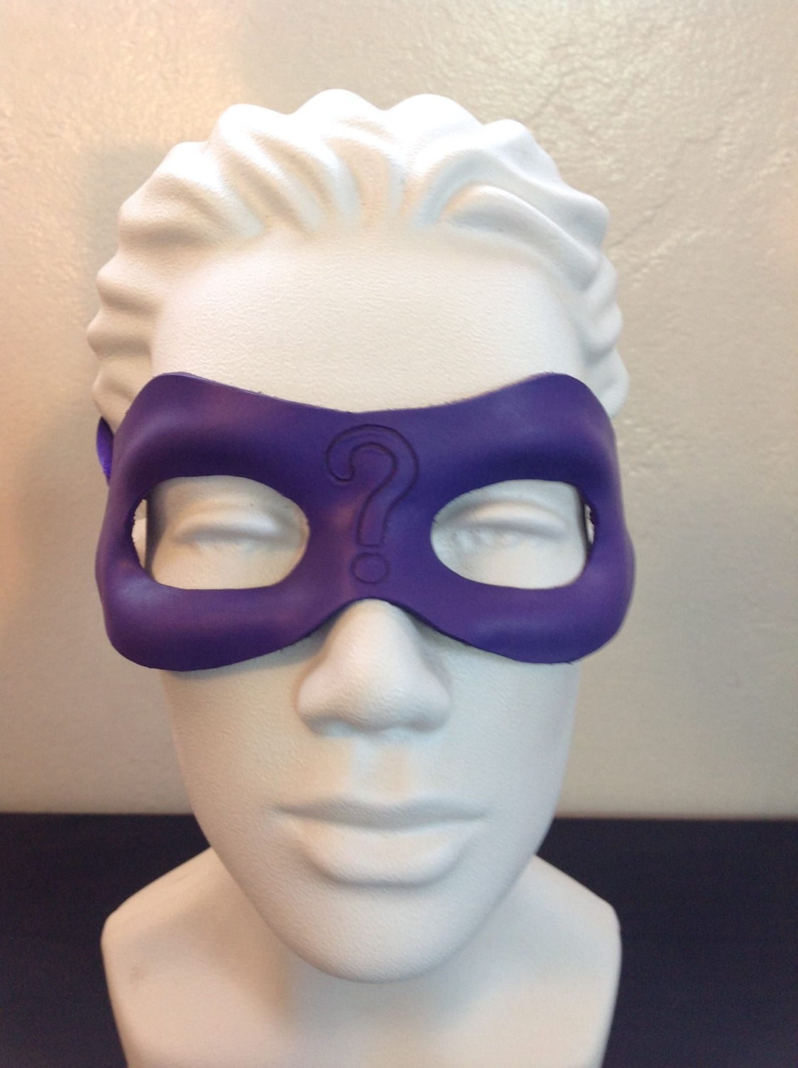 Riddler Handmade Leather Mask - Etsy