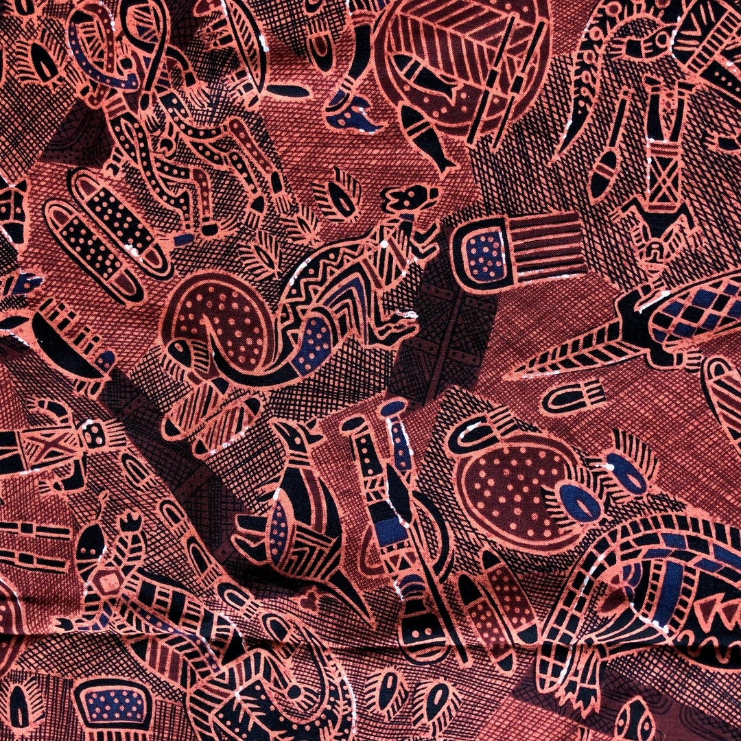 Fabric by Half Yard, Aboriginal Print Fabric, Aboriginal Print Fabric ...