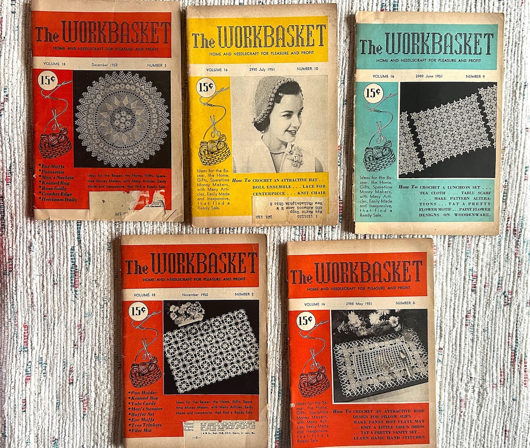 Workbasket Magazines 5 Issue Bundle, Vintage Workbasket Magazines ...
