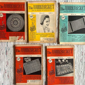 Vintage Workbasket Magazines 5-issue Bundle: Needlework & Crafting ...