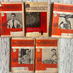 Vintage Workbasket Magazines 5-issue Bundle: Needlework & Crafting ...