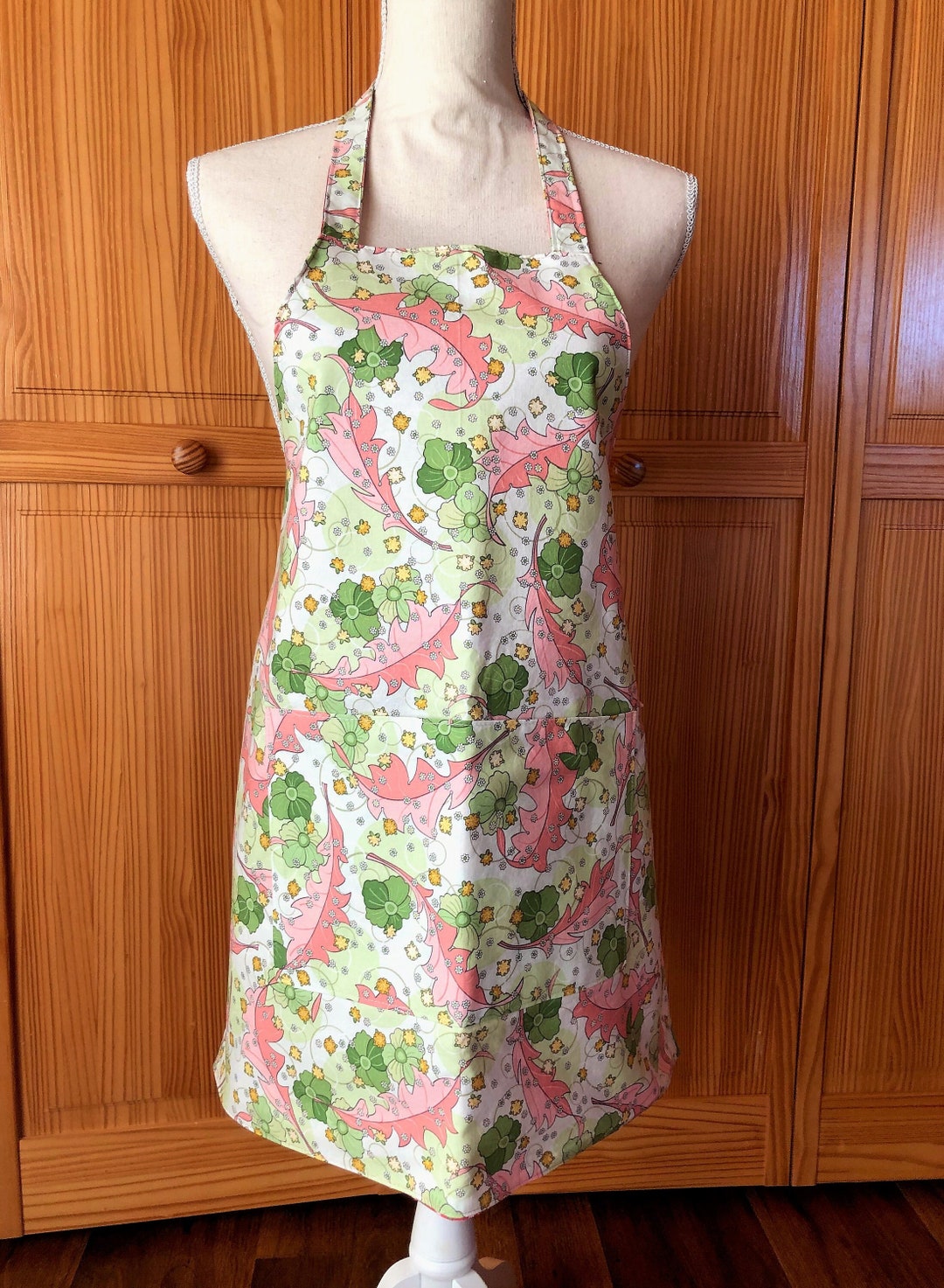 Tie Apron , Full Length Kitchen Apron, Girls Apron, Girls Kitchen Apron ...