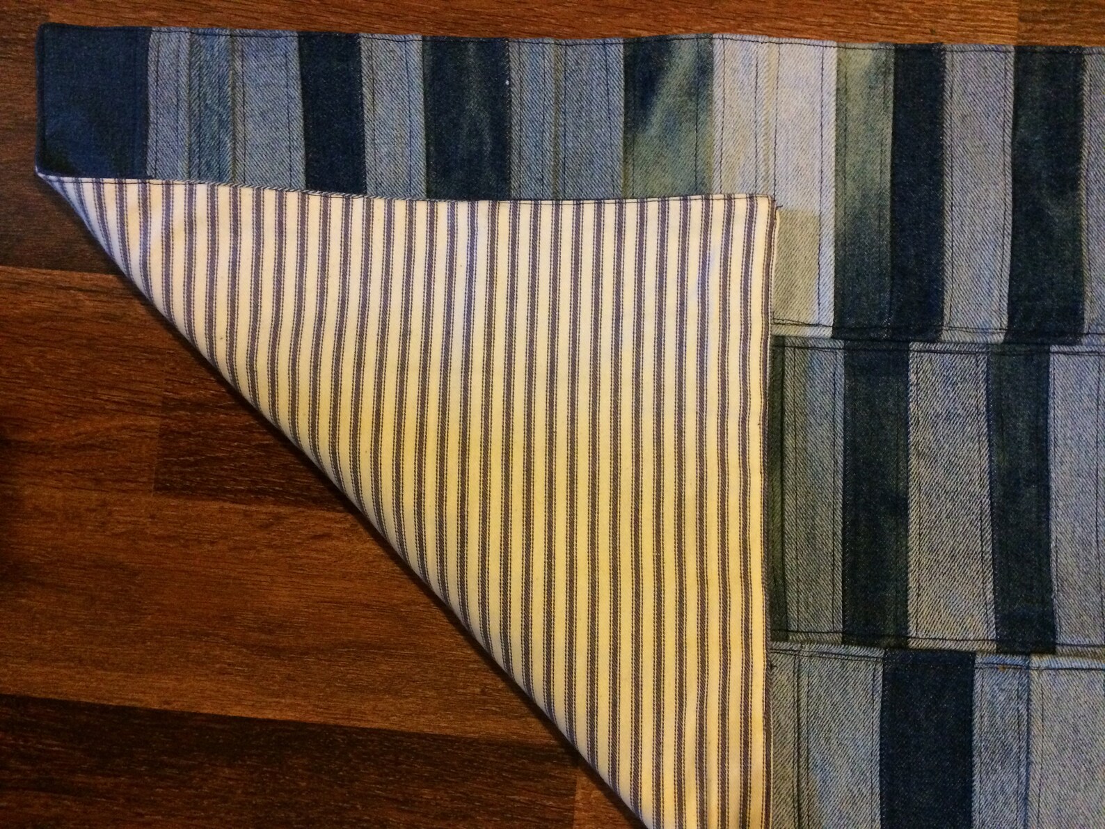 Recycled Denim Floor Mat Patchwork Floor Runner Denim Rag Rug - Etsy