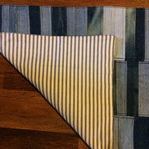 Recycled Denim Floor Mat Patchwork Floor Runner Denim Rag Rug Recycled ...