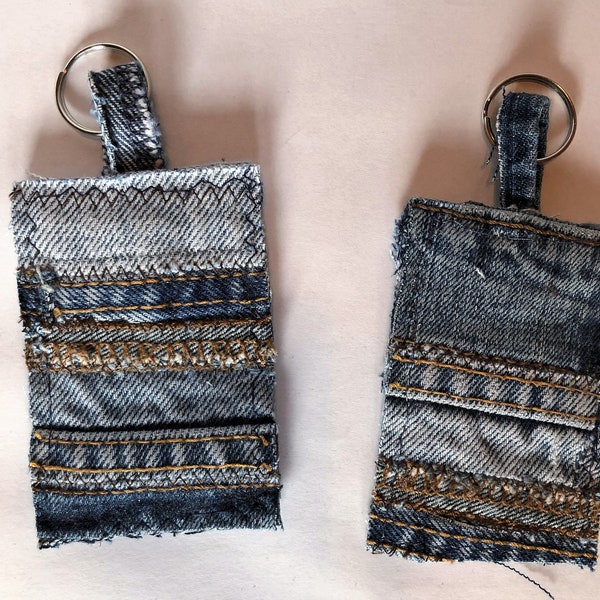 Denim Keychain - Etsy
