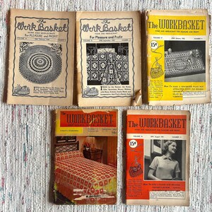 Vintage Workbasket Magazines 5-issue Bundle: Needlework & Crafting ...