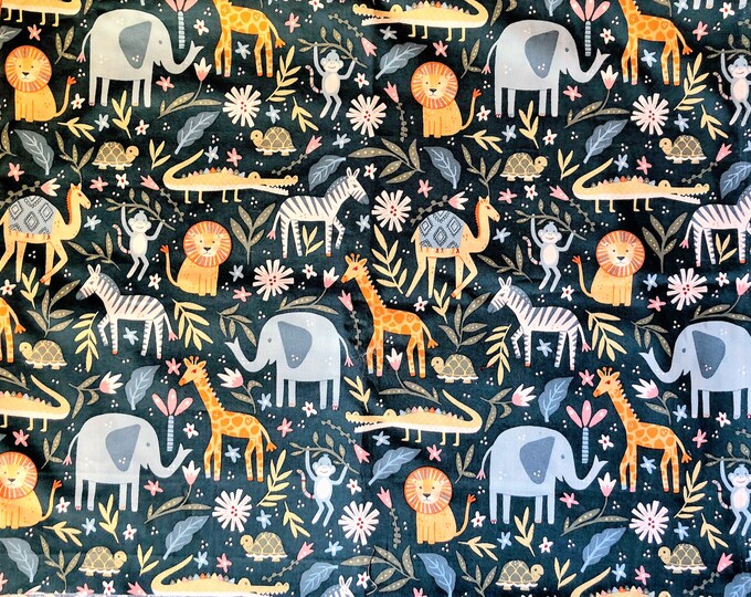 Wild Animals Fabric, Jungle Animals Fabric, Safaro Fabric, Wild Animal ...