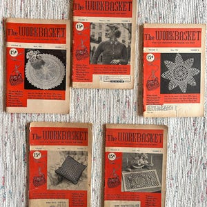 Vintage Workbasket Magazines 5-issue Bundle: Needlework & Crafting ...