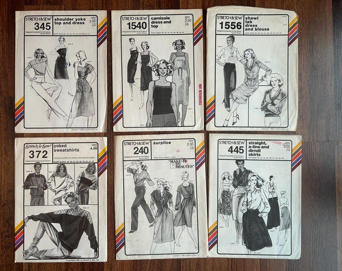 Stretch & Sew Patterns for Stretch Fabrics; Choose Your Pattern: Tops ...