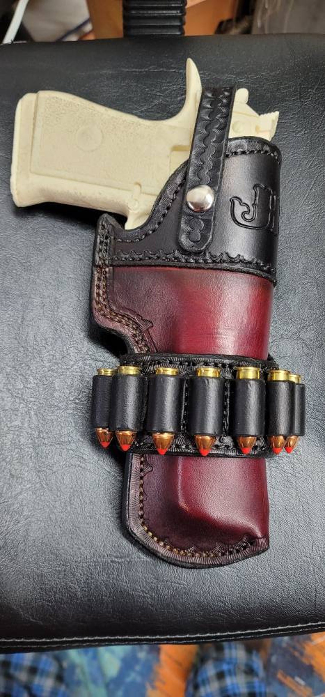 Desert Eagle Holster With Ammo Loops. OWB 50ae/429de 44 Mag 41 Mag 357 ...