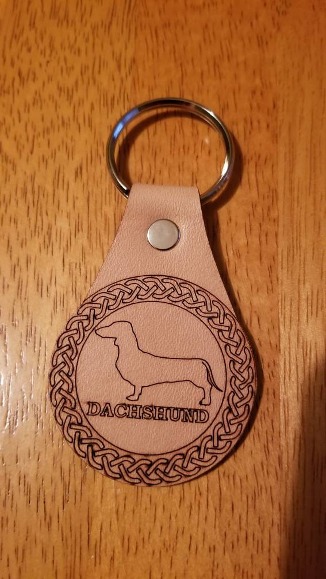 Leather Key Chain . Dachshunds and More - Etsy