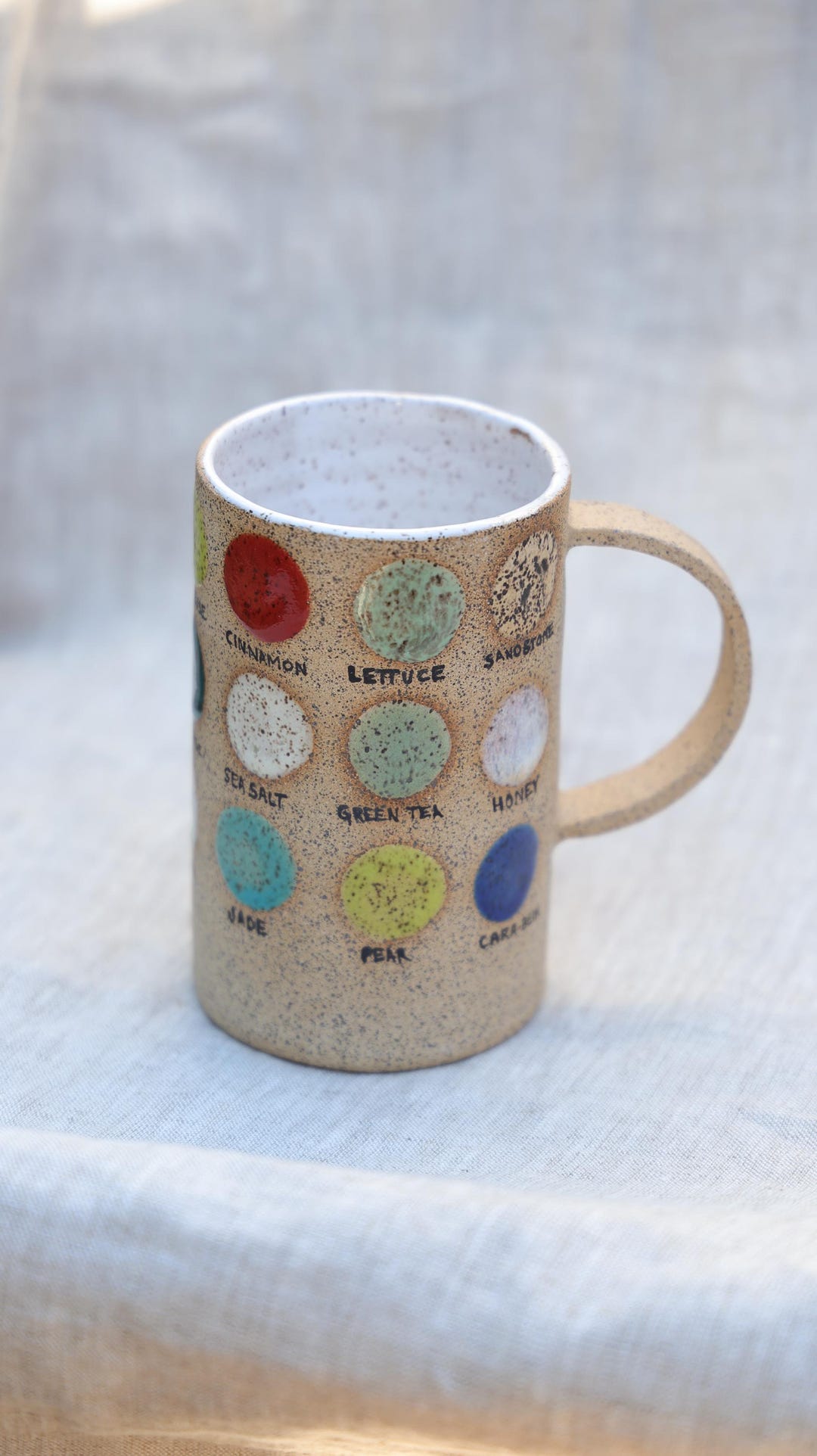 Speckled Ceramic Color Swatch Mug: Artist Palette Design - 12-14 Oz - Etsy