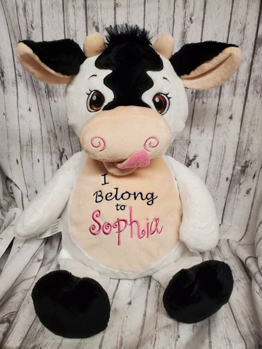 Personalized Stuffed Animal, Embroidered Stuffed Animals, Cow, Horse ...