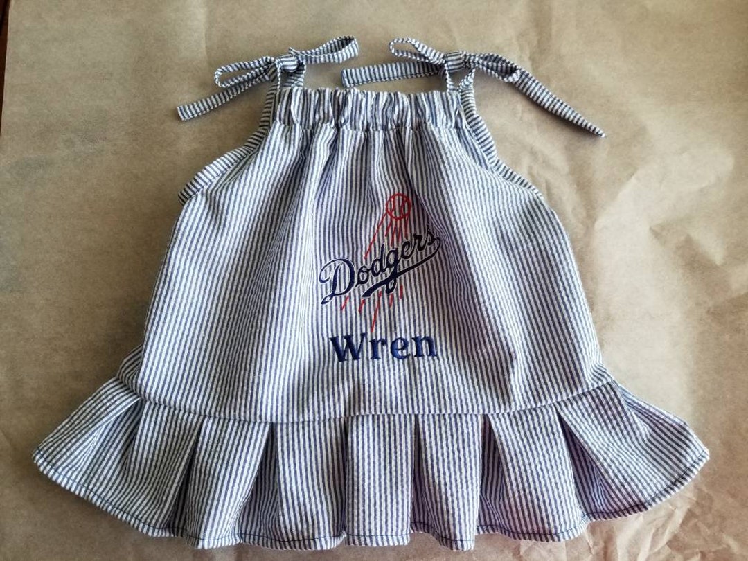 Inspired by Vintage Dodgers Baseball , Seersucker Dress, Baseball ...