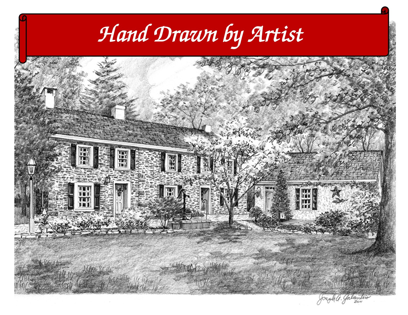 Custom Home Portrait Hand Drawn Original House Sketch Home | Etsy