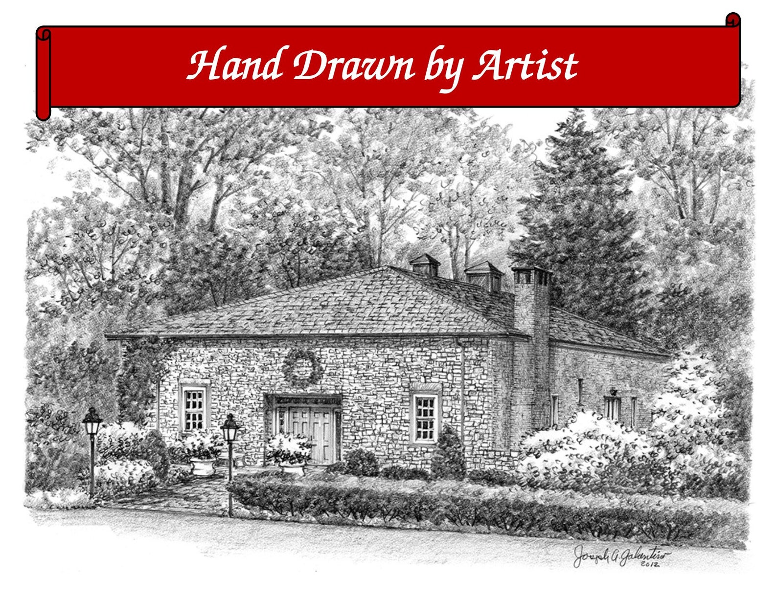 Custom Home Portrait Hand Drawn Original House Sketch Home - Etsy