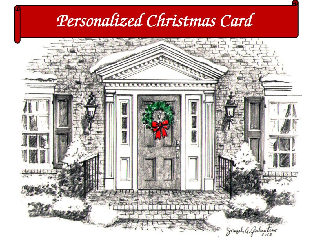 Custom Art of "your Front Door" Original Sketch Personalized Printable ...