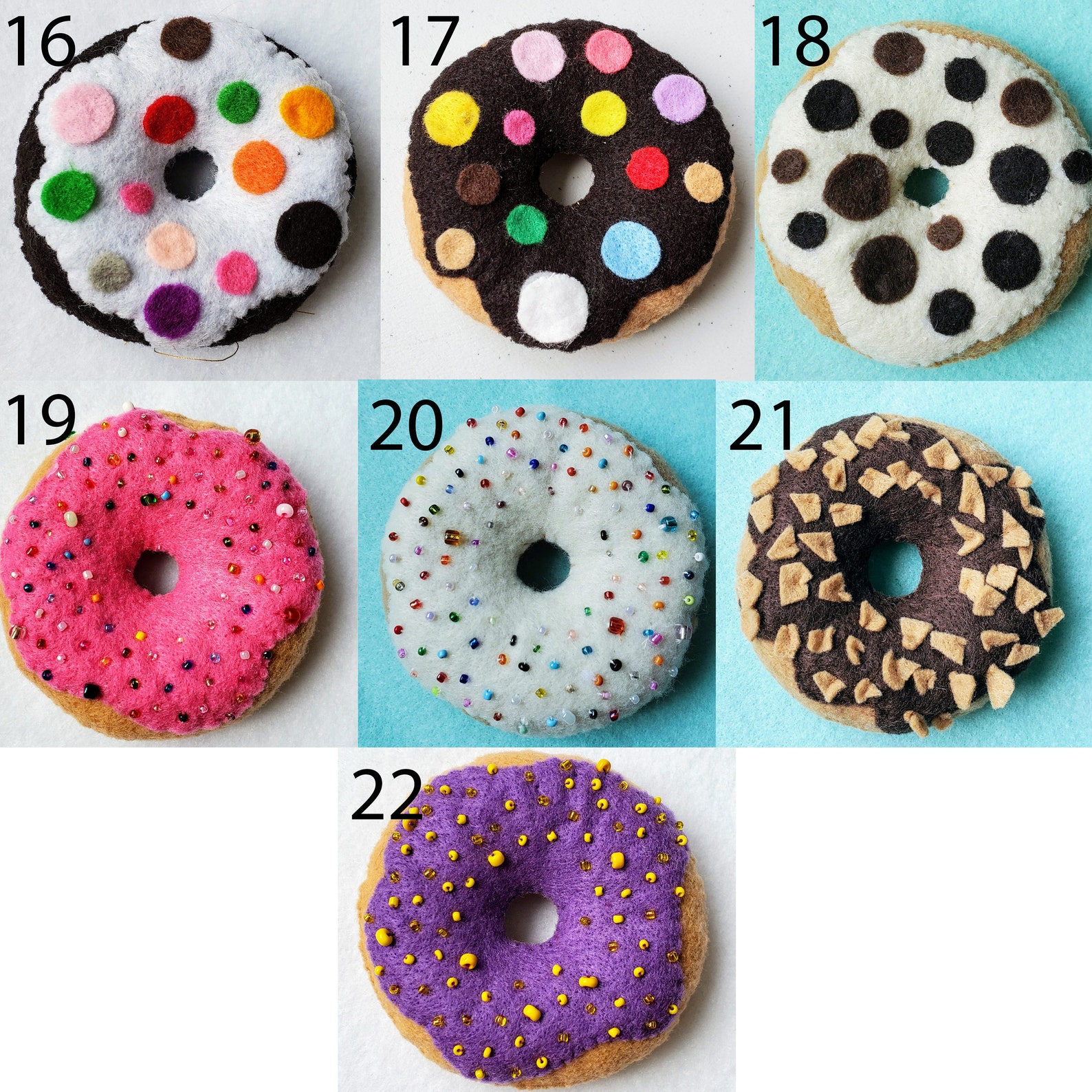 Felt Food, Felt Donuts, Toy Food, Donut Party Favor, Tea Party, Play ...