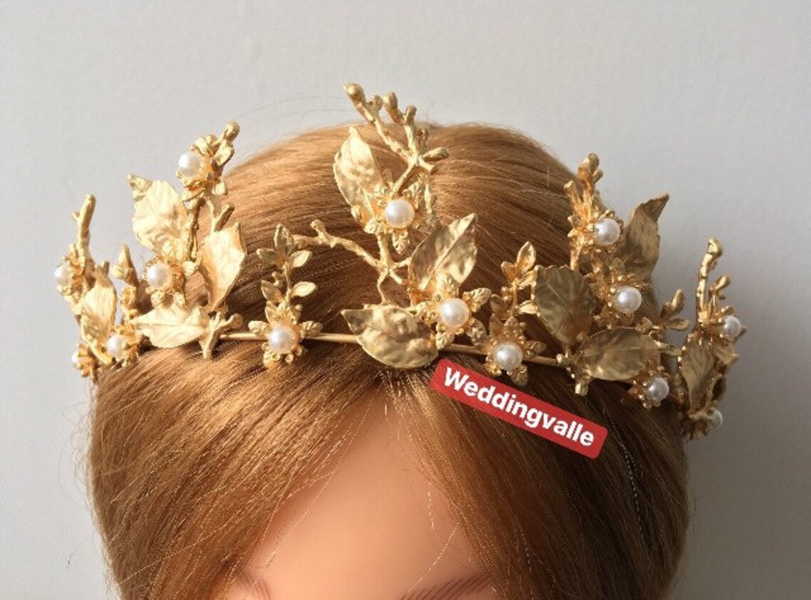 Romantic crown wedding headpiece bridal crown pearl crown | Etsy