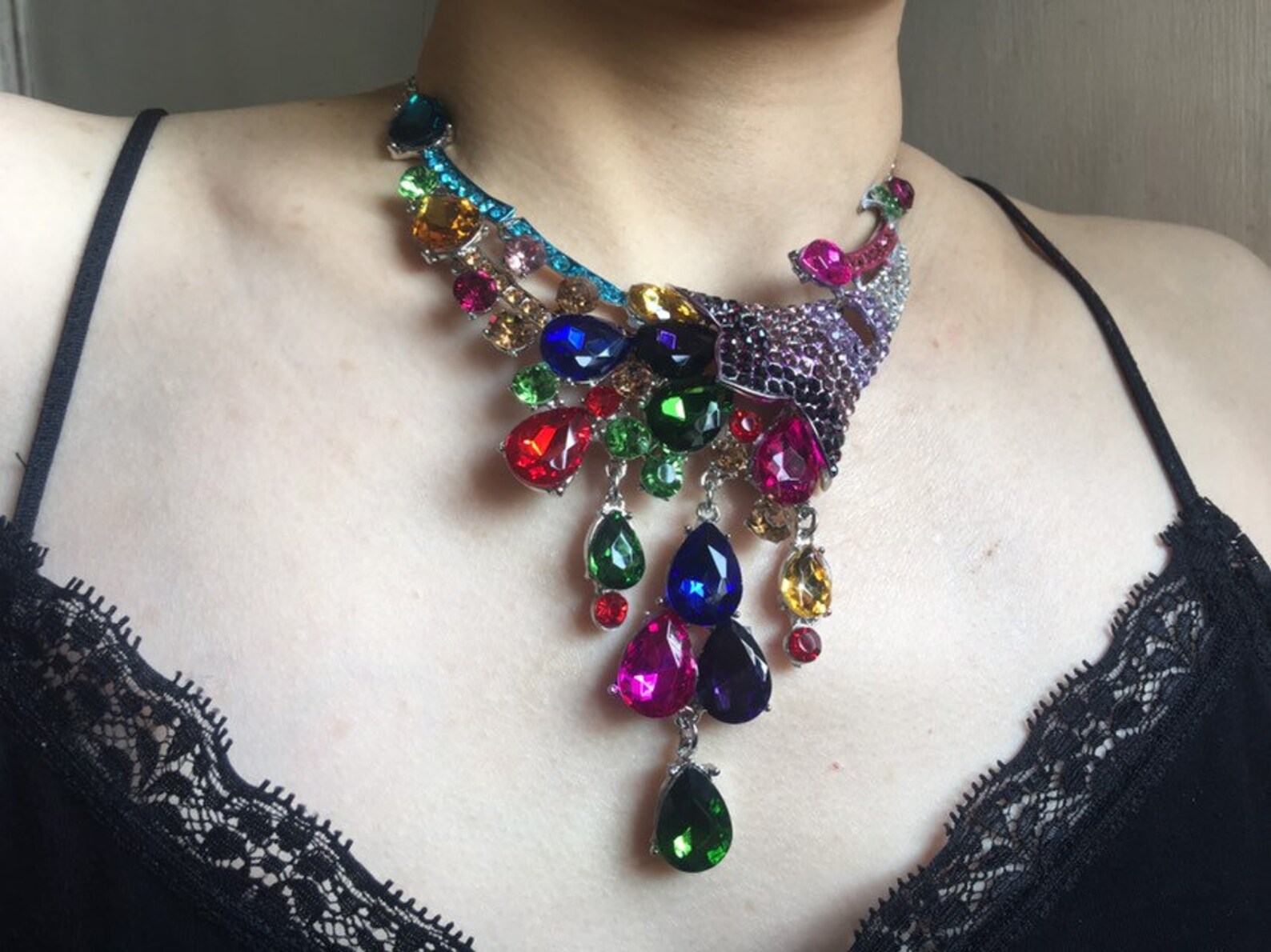 Colorful Jewelry Floral Necklace Wedding Necklace - Etsy