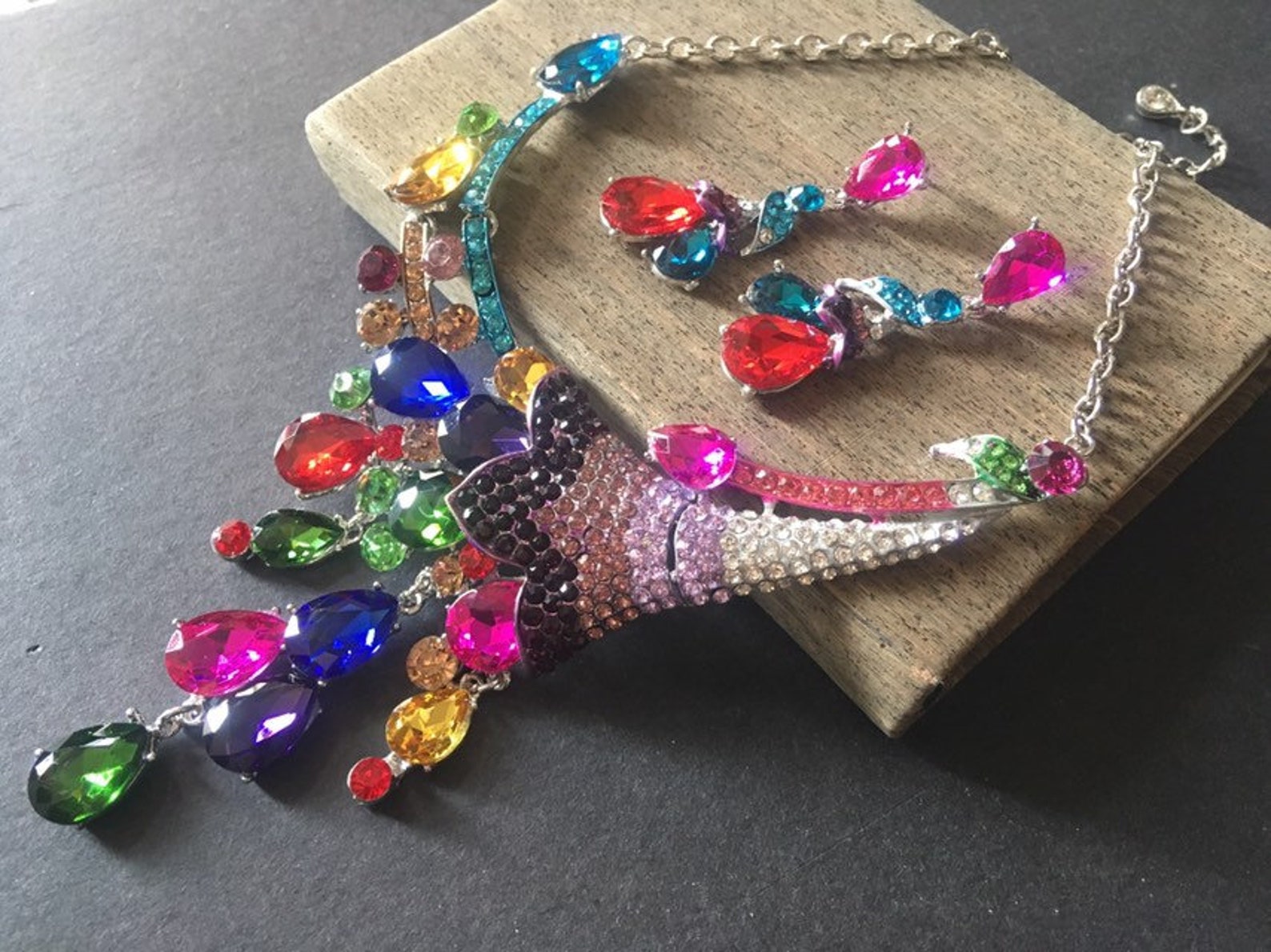 Colorful Jewelry Floral Necklace Wedding Necklace - Etsy