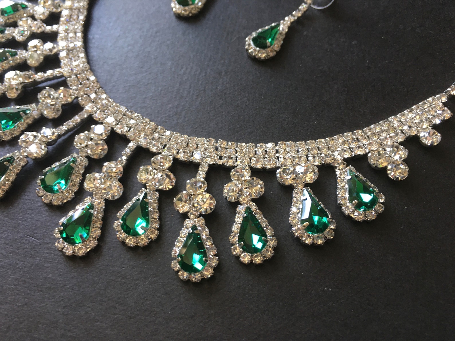 Emerald Jewelry Set, Birthstone Necklace, Wedding Set, Grandma Gift for ...