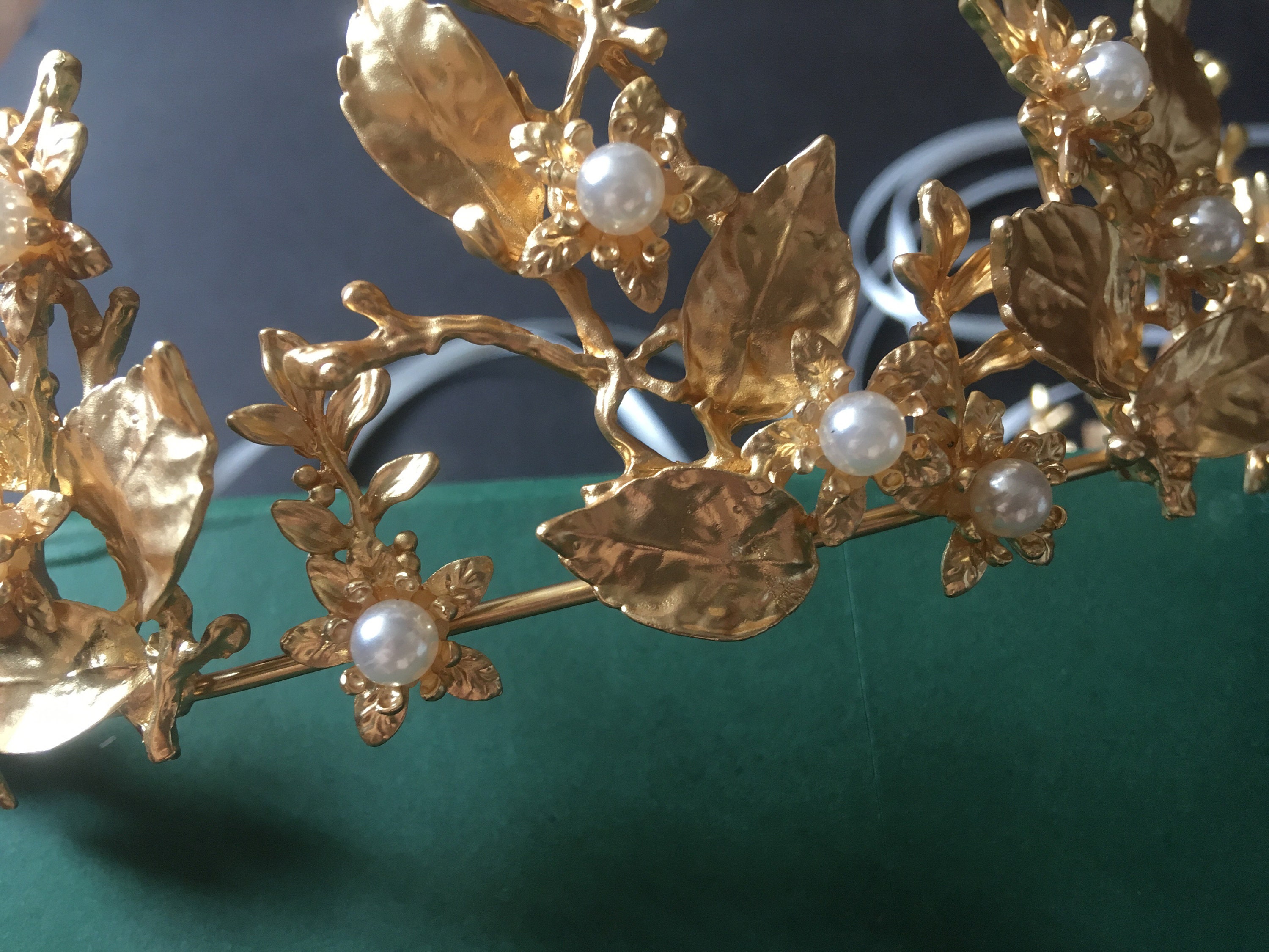 Romantic Crown Wedding Headpiece Bridal Crown Pearl Crown | Etsy