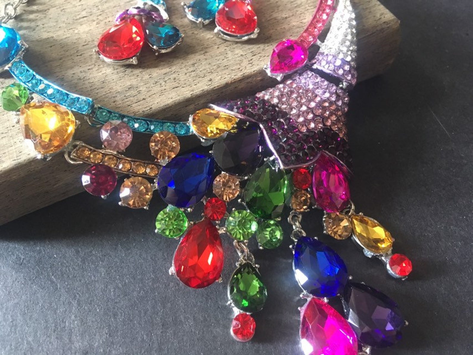 Colorful Jewelry Floral Necklace Wedding Necklace | Etsy