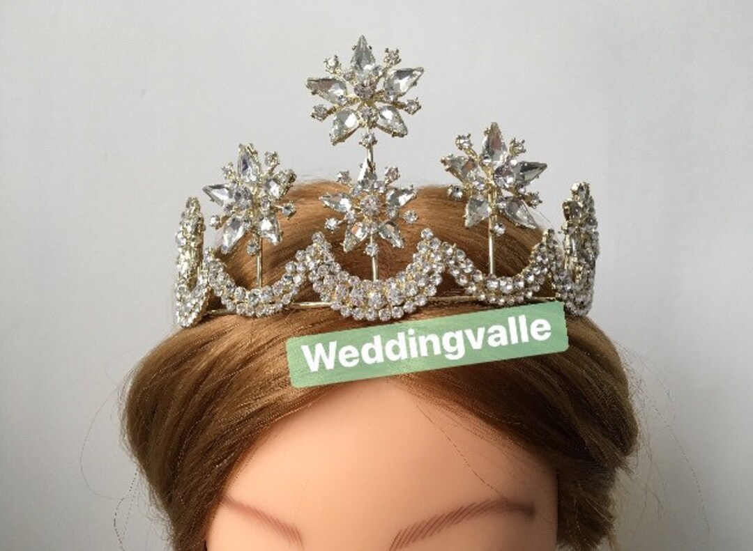 Crystal Star Bridal Crown – Silver Wedding Headpiece With Silk Ribbons ...