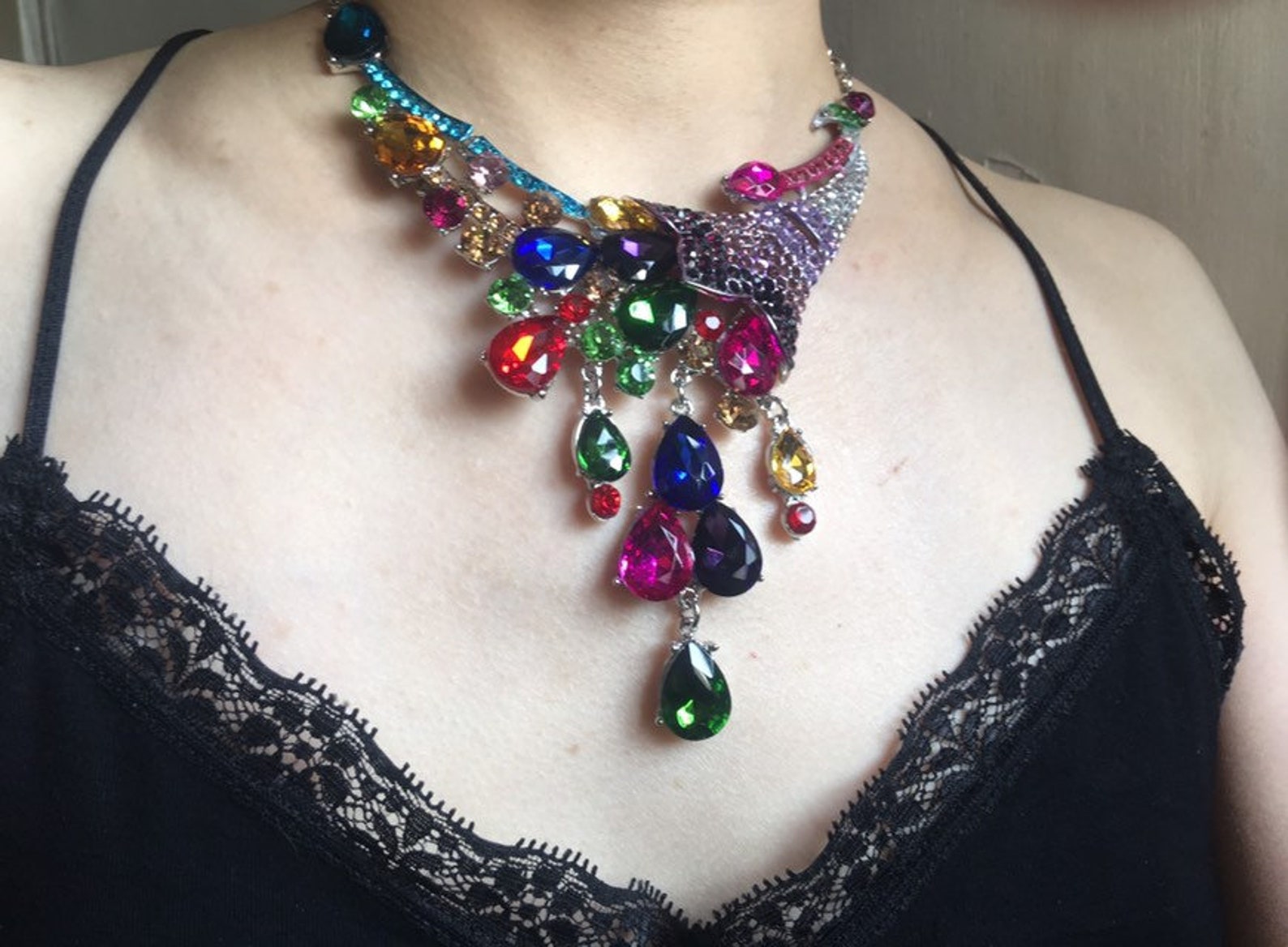 Colorful Jewelry Floral Necklace Wedding Necklace | Etsy